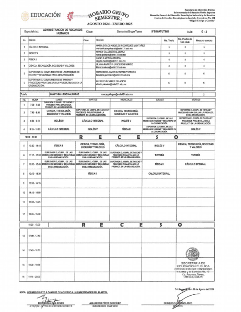 5ºB ARH Matutino | PDF