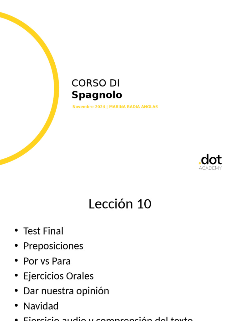 Curso de Español: Preposiciones y Por vs Para | PDF