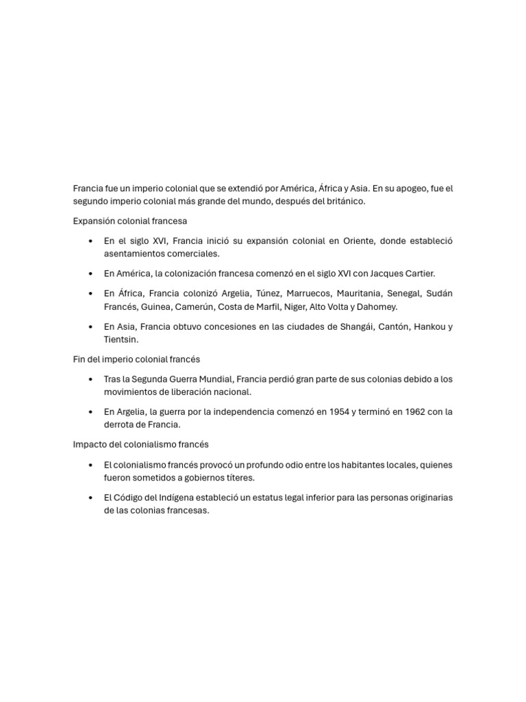 Francia Colonial | PDF