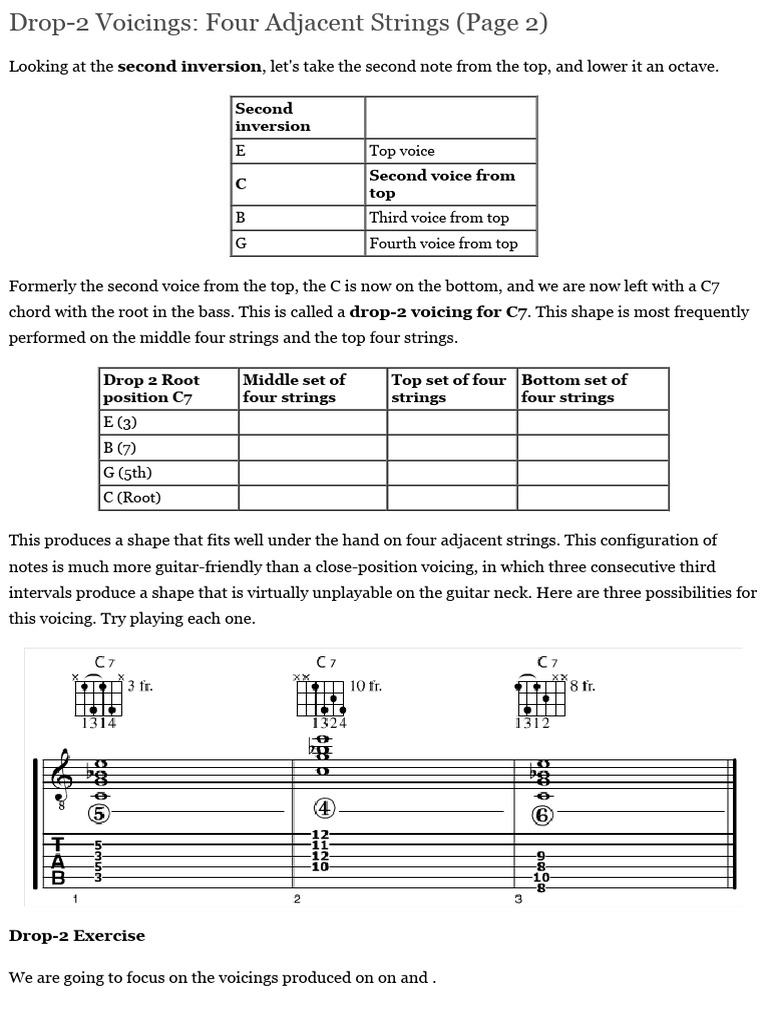 Berklee Online - BMP-120 (Spring 2013)- Drop-2 Voicings- Four Adjacent ...