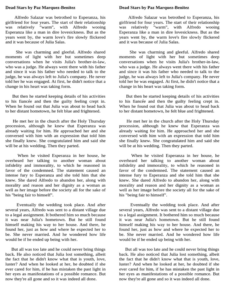 Love and Regret in Dead Stars | PDF