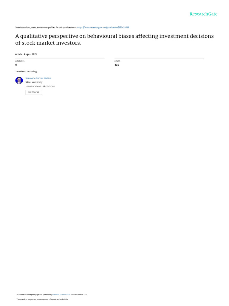 document | PDF | Bias | Initial Public Offering