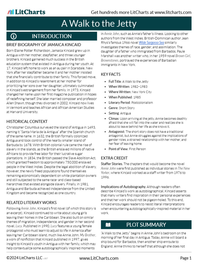 Analysis of "A Walk to the Jetty" | PDF | Slavery