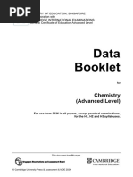 9701 Chemistry Data Booklet 2016 | PDF | Amine | Chemistry