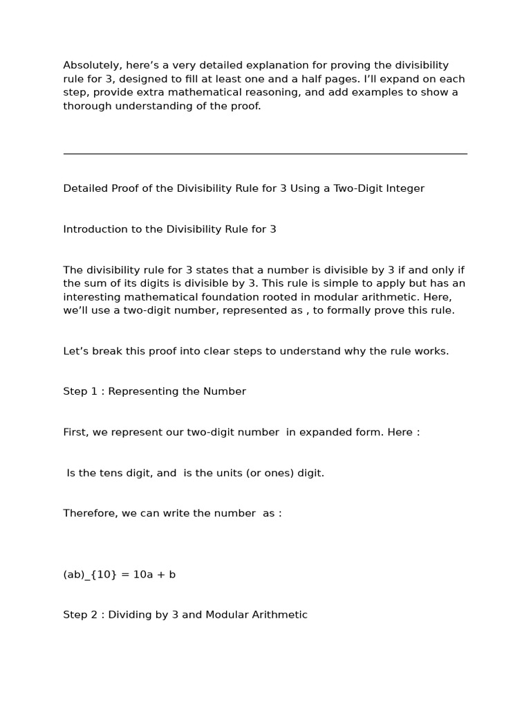 divisibility 3 to 11 | PDF | Numbers | Arithmetic divisibility 3 to 11 | PDF | Numbers | Arithmetic