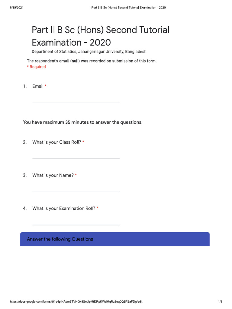 Tutorial 02 Question(STAT-208) | PDF