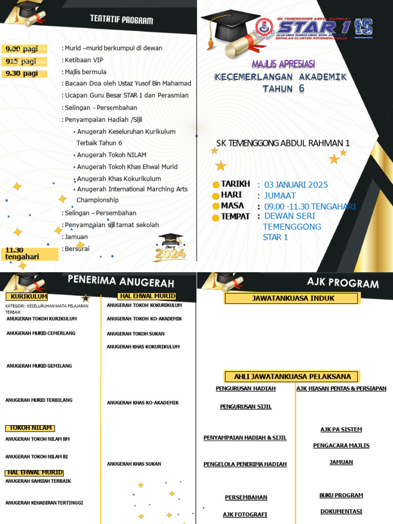 Buku Program Majlis Apresiasi Thn 6 20242025 | PDF