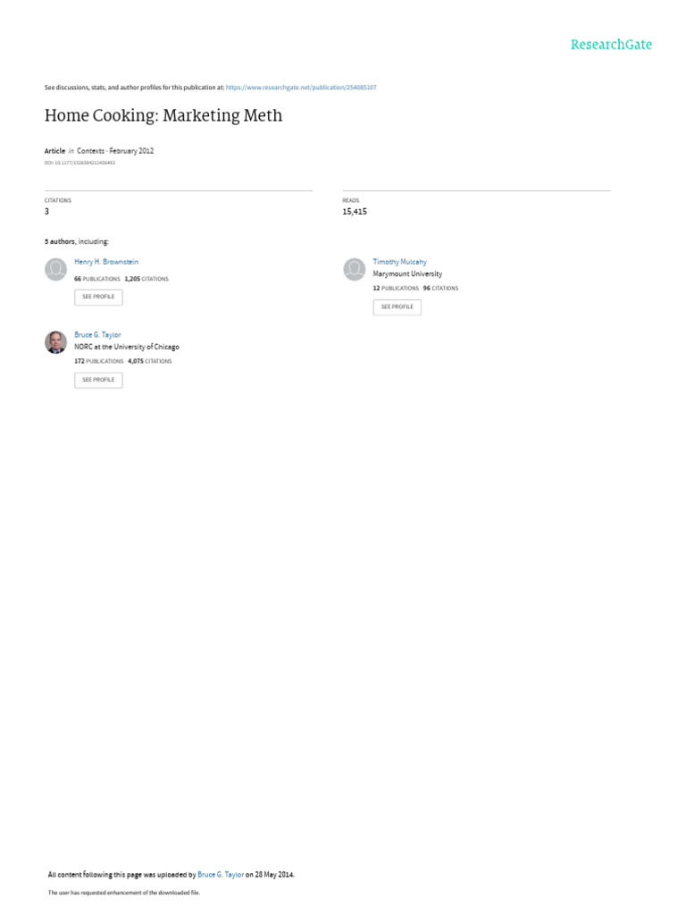 Home Cooking Marketing Meth | PDF | Illegal Drug Trade | Methamphetamine