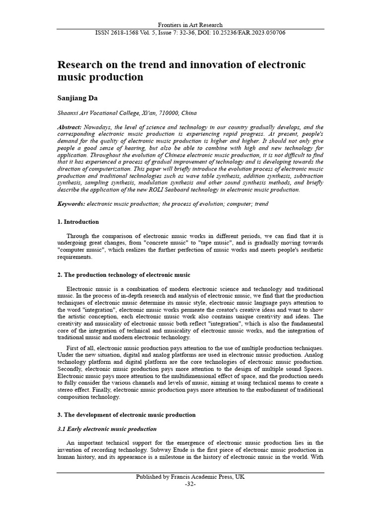 Research On The Trend and Innovation of E Music | PDF | Microphone ...