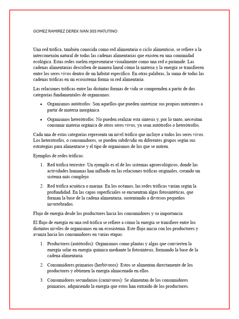 Gomez Ramirez Derek Ivan 303 Matutino | PDF | Red alimentaria | Ecología