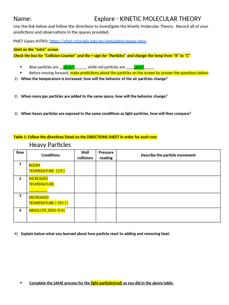 Explore Kinetic Molecular Theory | PDF | Temperature | Gases