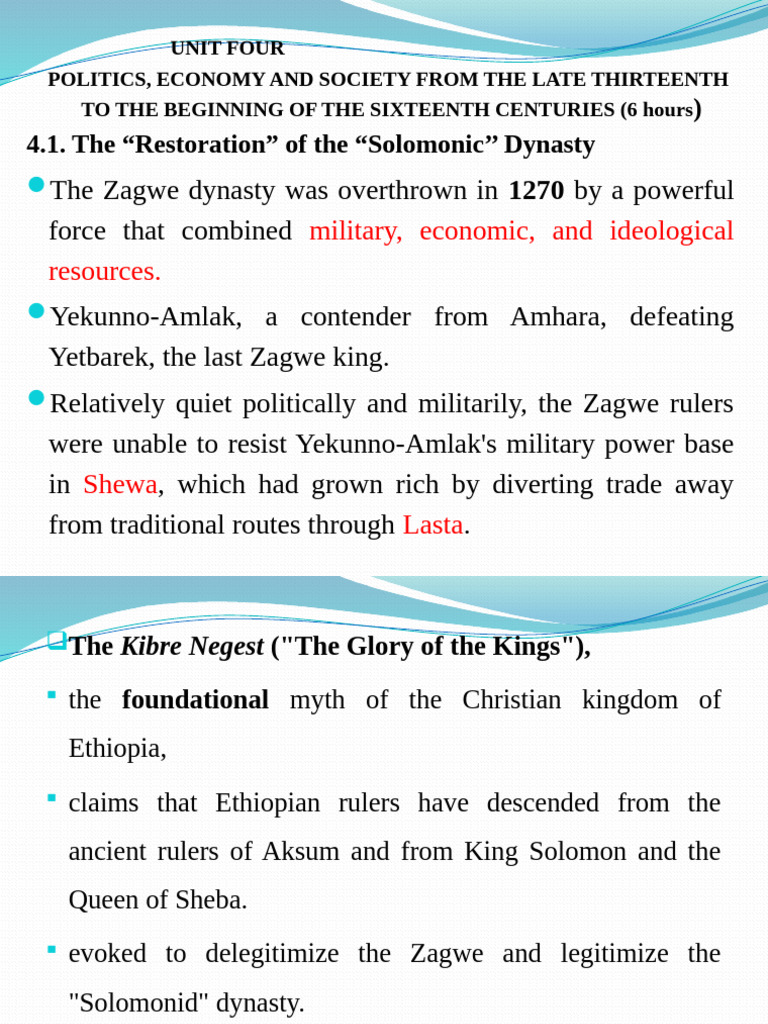 Hist 1012 Unit 4 2017 | PDF | Ethiopia