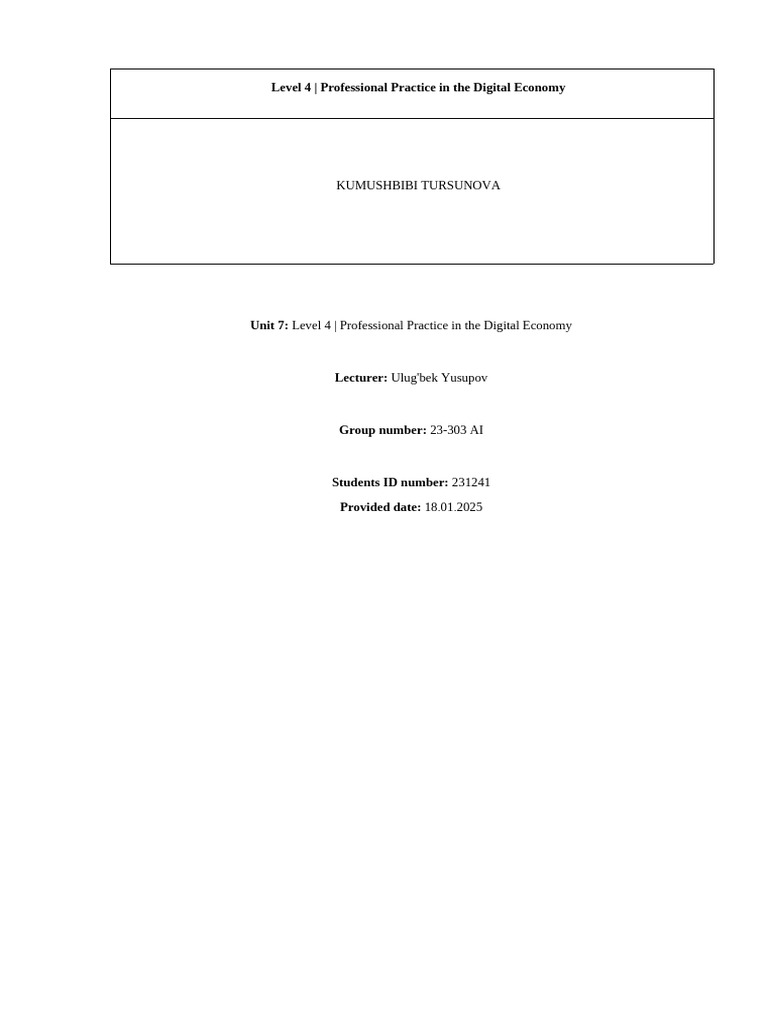 Tursunova Kumushbibi Digital economy final assignment (2) | PDF | Artificial Intelligence ...
