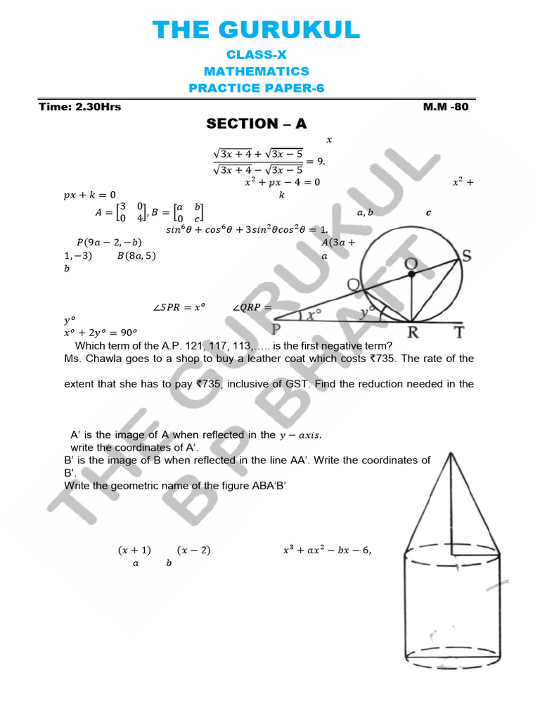 MATHS PP-6 | PDF | Area | Euclidean Geometry