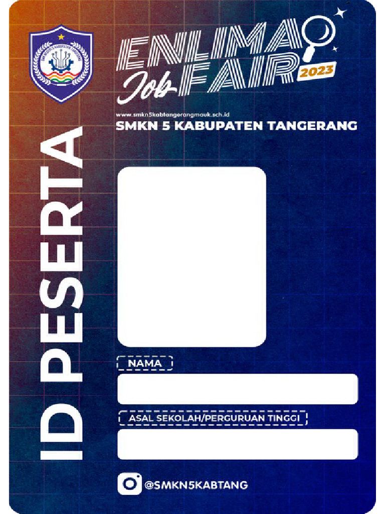 Template Id Peserta Enlima Job Fair 2023 | PDF