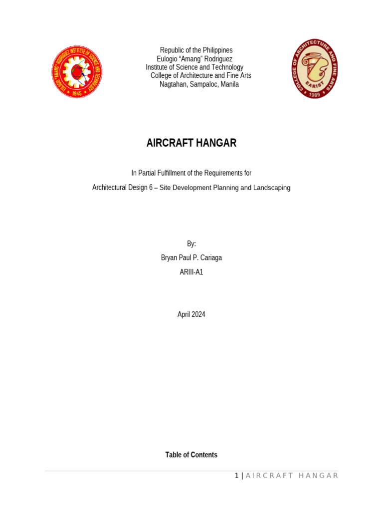 Cariaga_Aircraft_Hangar | PDF | Door | Firefighting