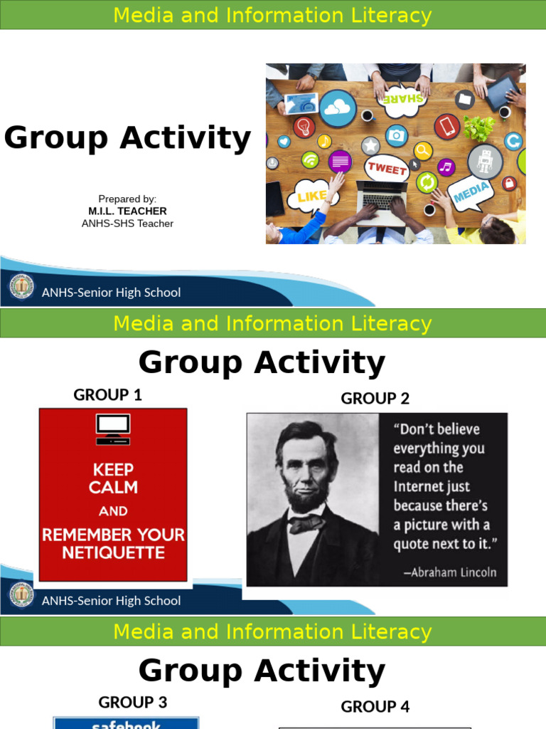 ANHS-SHS Media Literacy Task | PDF