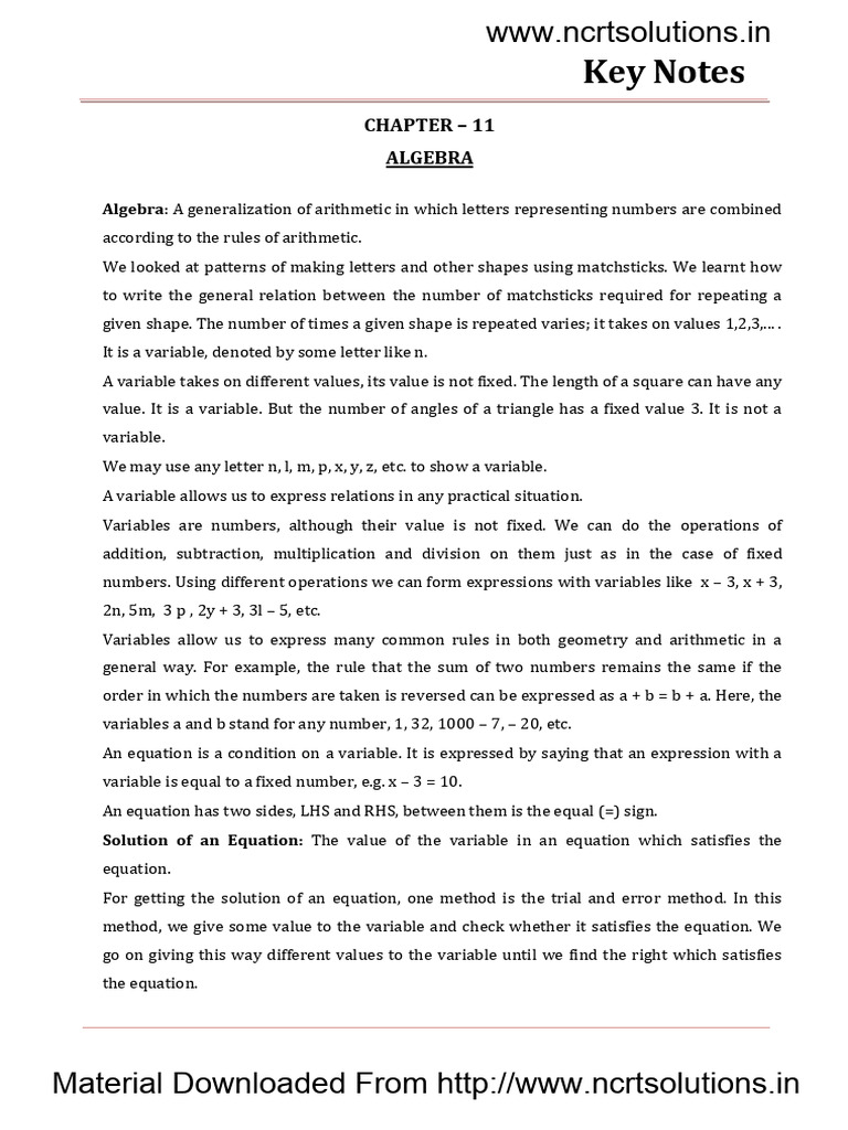 06 Maths ch11 Algebra Unlocked | PDF | Algebra | Numbers