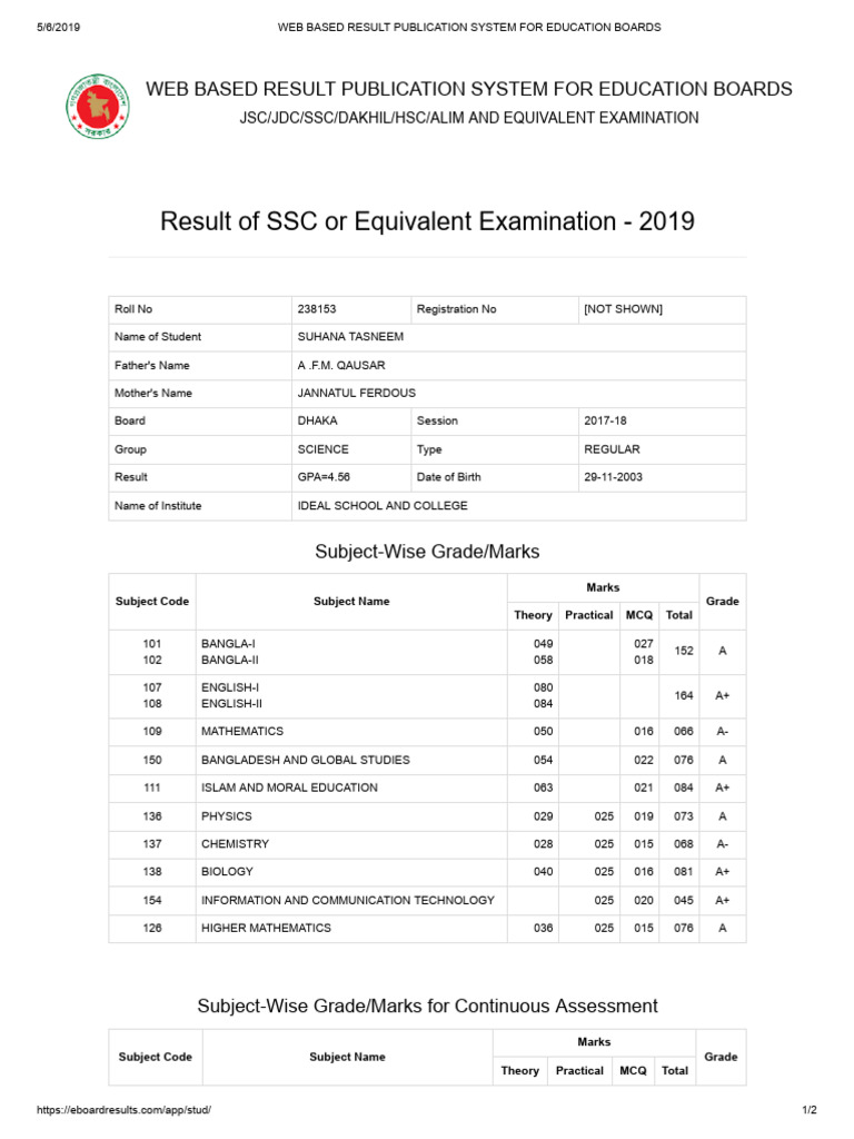 Web Based Result Publication System For Education Boards1 | PDF ...