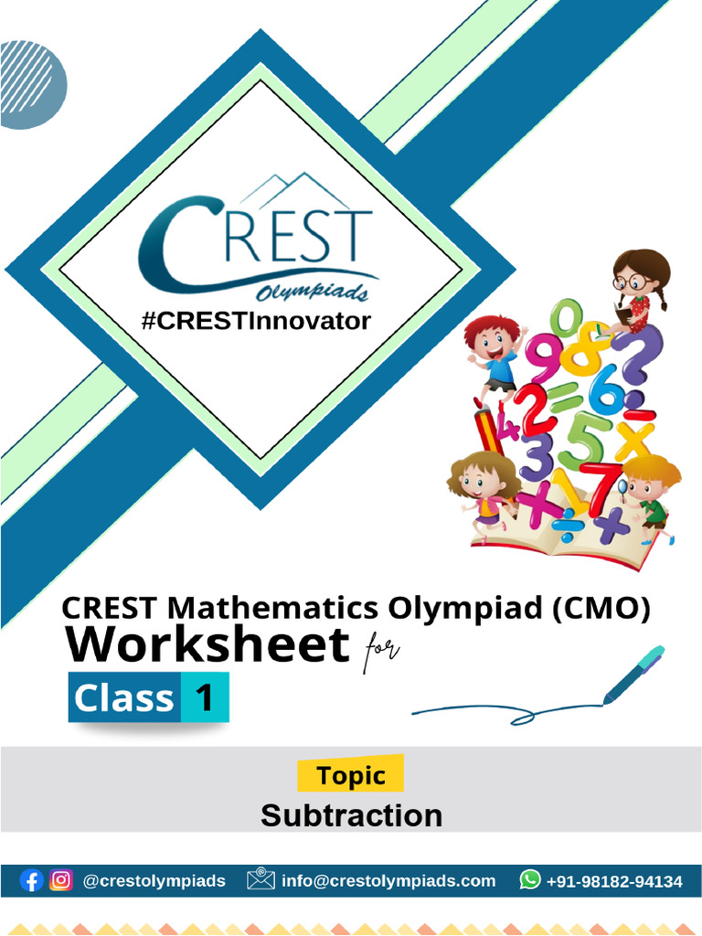 Class 1 Subtraction Worksheet | PDF