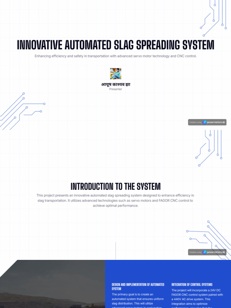Automated Slag Spreading System On A Truck Using Servo Motors | PDF