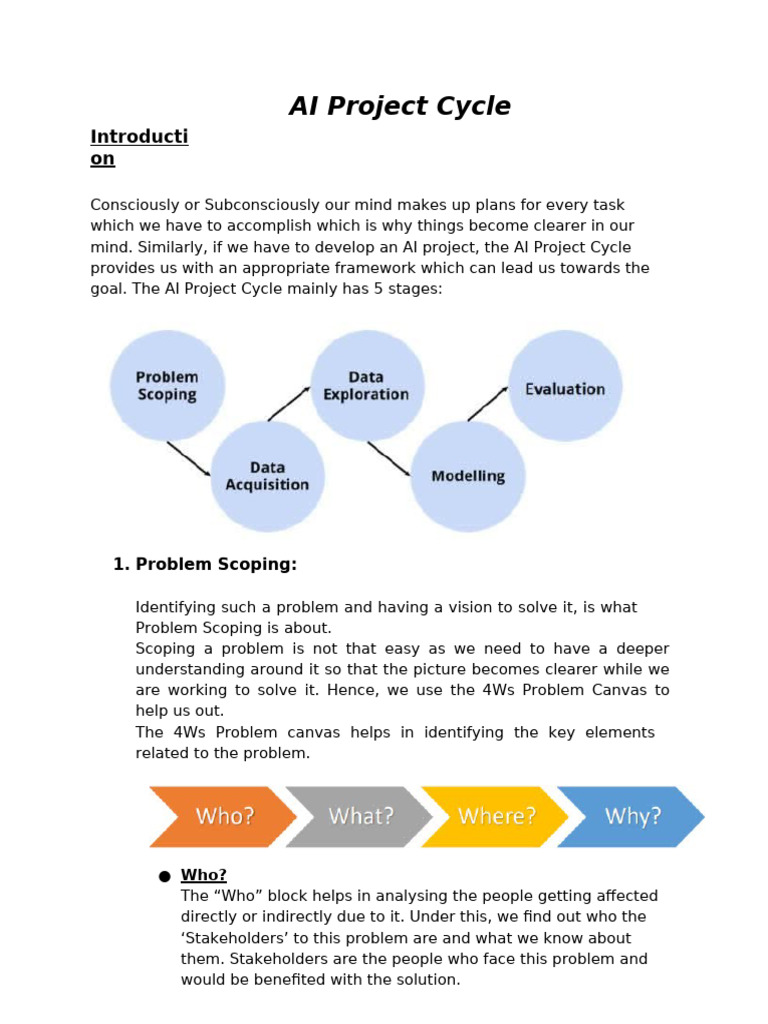 Unit2 - AI Project Cycle | PDF | Artificial Neural Network | Neuron