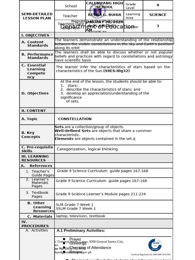 DLP MATH 7 WEEK-1-DAY-1 (1) | PDF | Learning | Curriculum