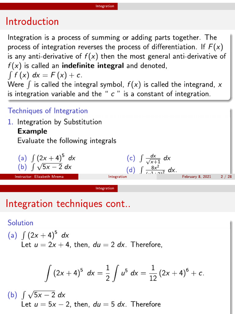 Integration | PDF