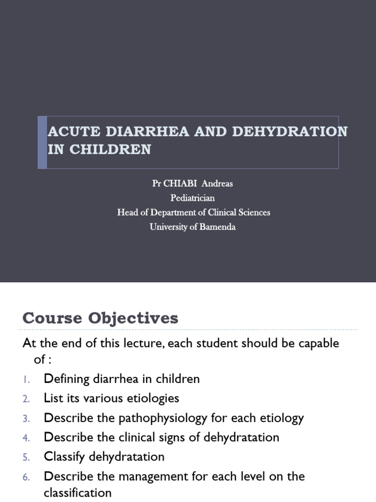 Acute Diarrhea Dehydration in children Edit | PDF | Diarrhea | Diseases ...