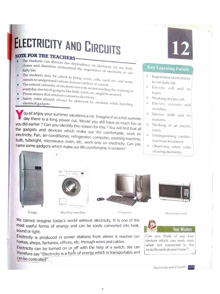 Gr-6 Sci-12. Electricity & Circuit | PDF