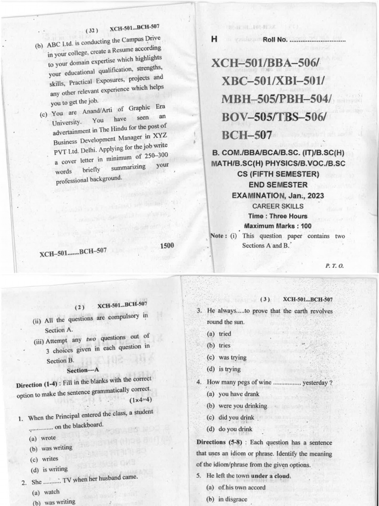 Bba 506 End 2023 | PDF