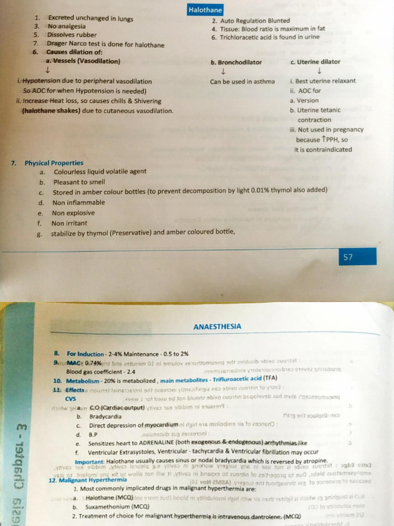 Inhalational Anesthetic | PDF