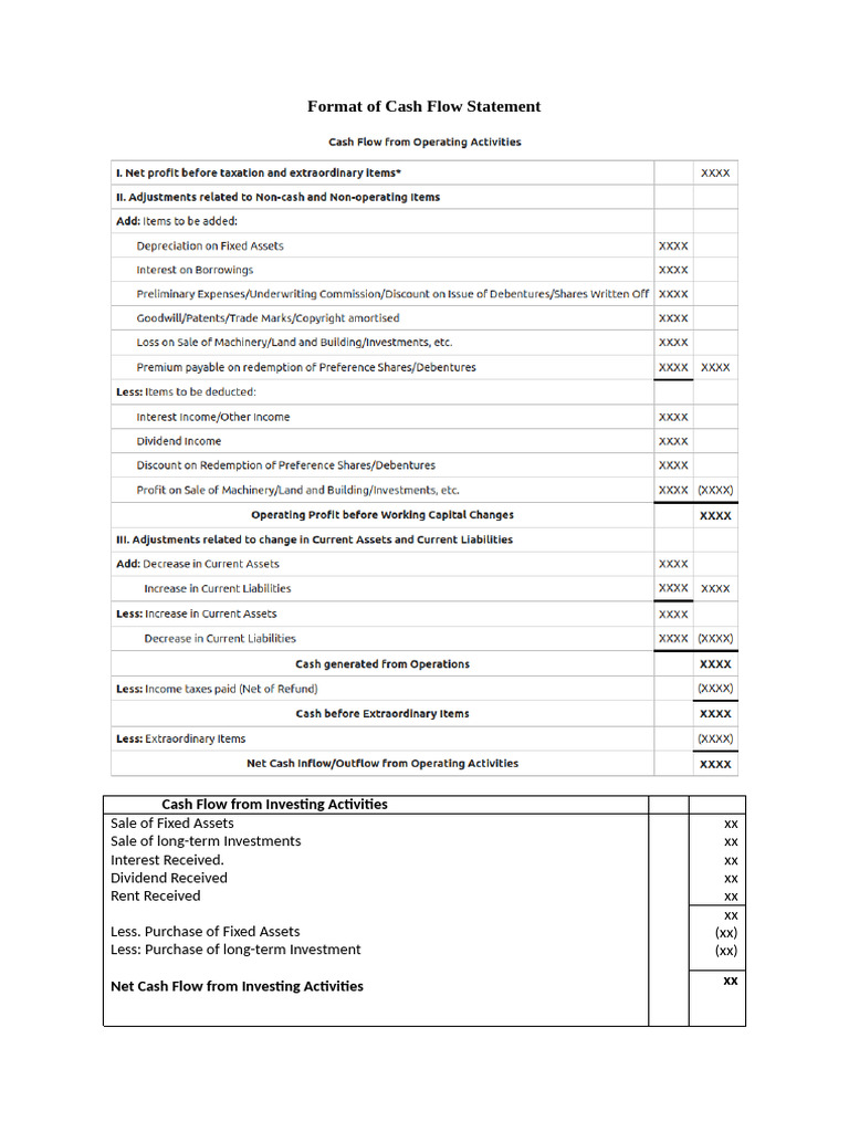 Cash Flow Statement | PDF | Cash Flow Statement | Income Statement