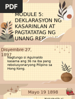 AP Q1 - Ang Deklarasyon NG Kasarinlan at Pagtatag NG Unang Republika | PDF