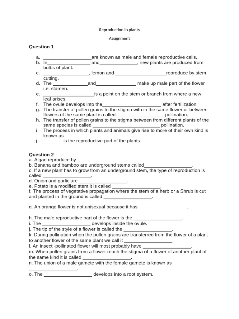 Plant Reproduction: Key Concepts Explained | PDF | Flowers | Plants