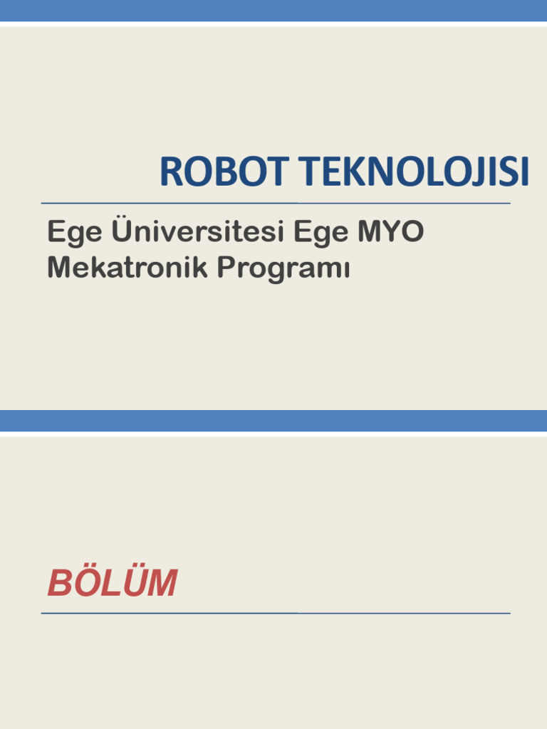 b1 Robotik Giris | PDF