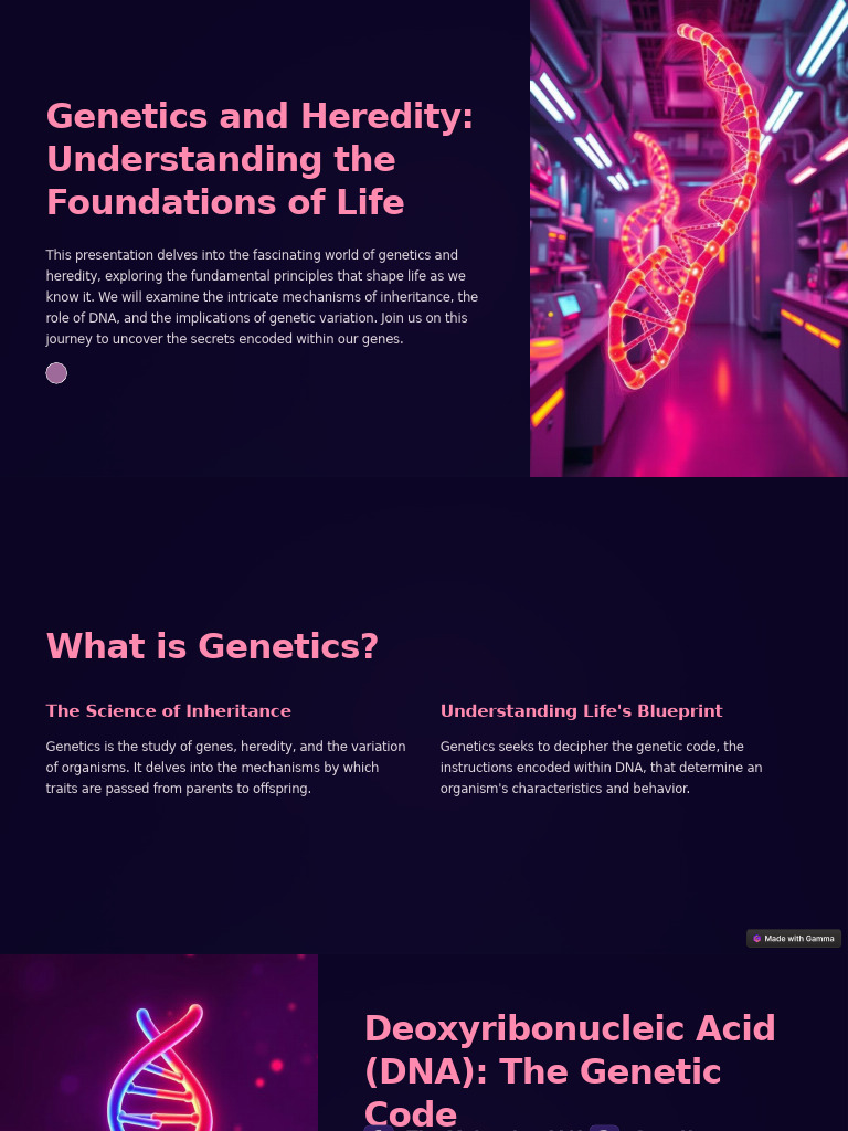 Genetics and Heredity Understanding The Foundations of Life 1 | PDF ...