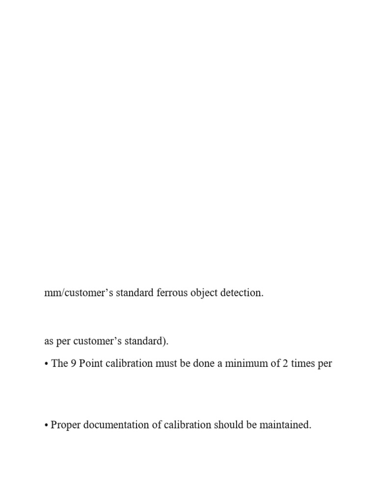 9-Point Calibration for Needle Detectors | PDF | Metal Detector ...