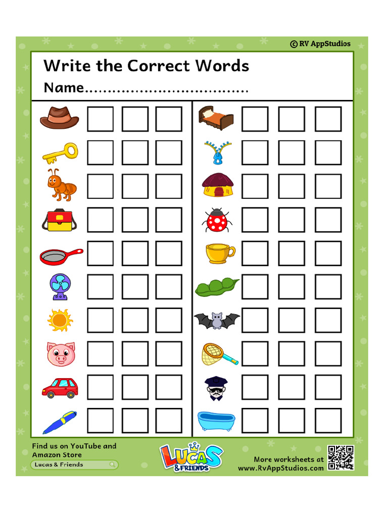 137 Free Printable Worksheets For Kids Look at The Picture and Write ...