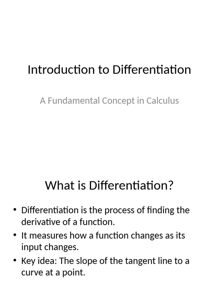 Differentiation Presentation | PDF