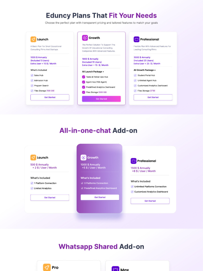 Eduncy - Packages & Pricing | PDF | Computing | Software