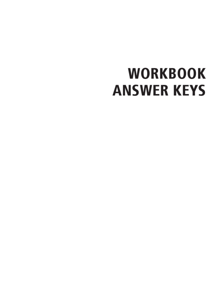 New Cornerstone 2 Workbook - Keys | PDF