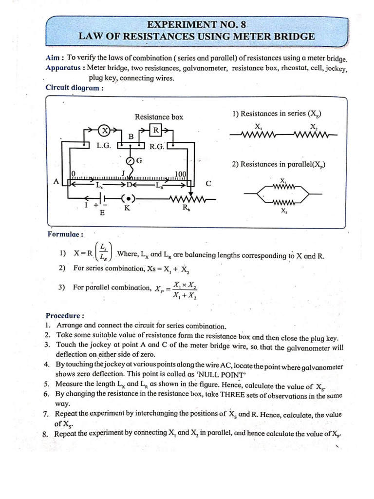Meter Bridge | PDF