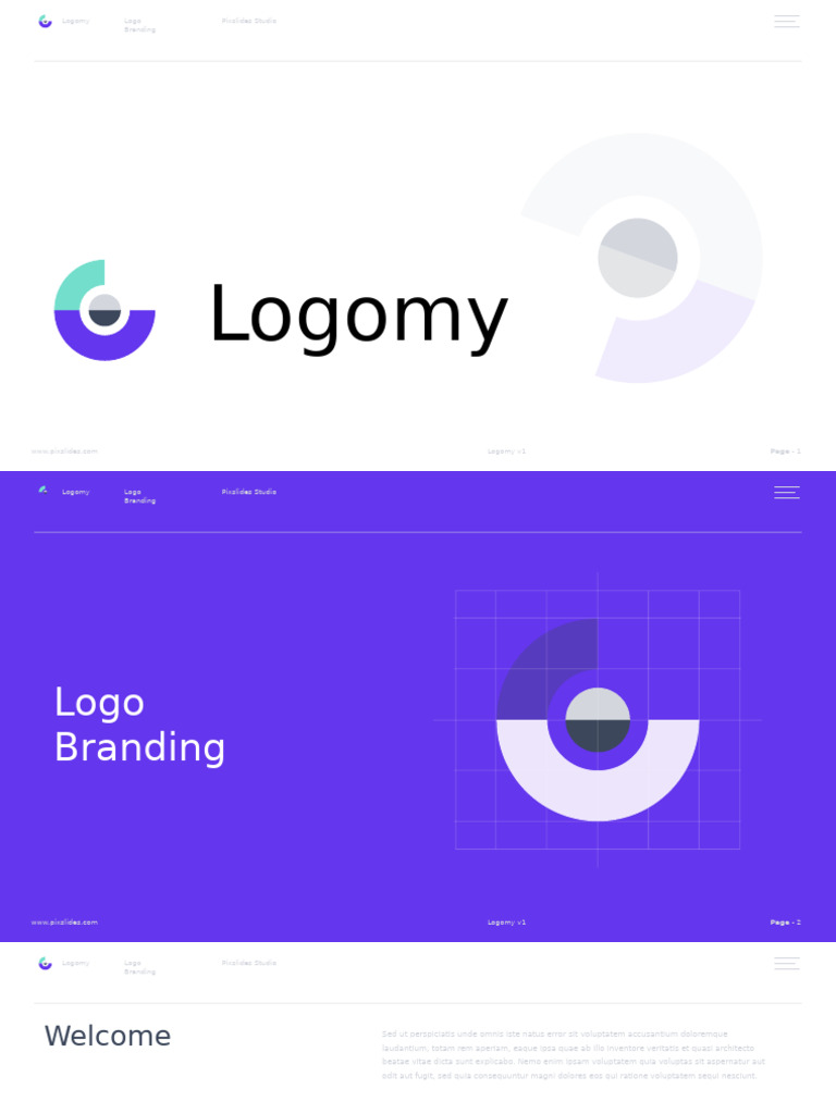 Logomy - Logo Branding Presentation Template | PDF