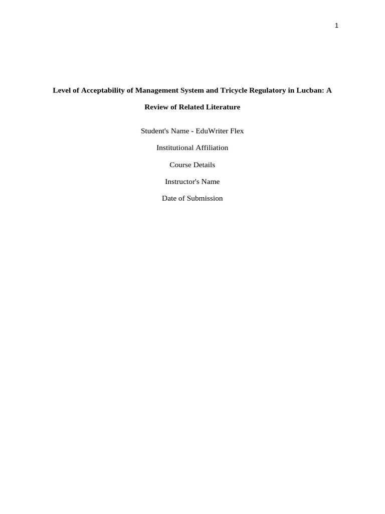 Apa Format Level of Acceptability | PDF | Business | Economies