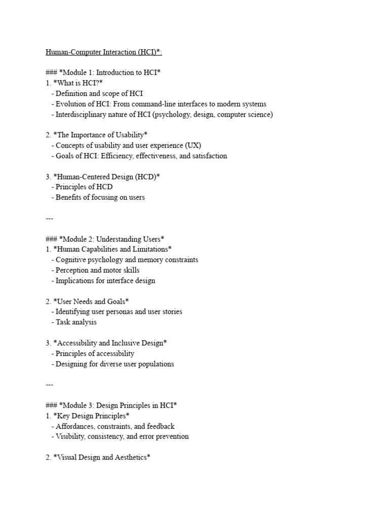 Human Computer Interaction Hci Pdf Usability Human Computer Interaction