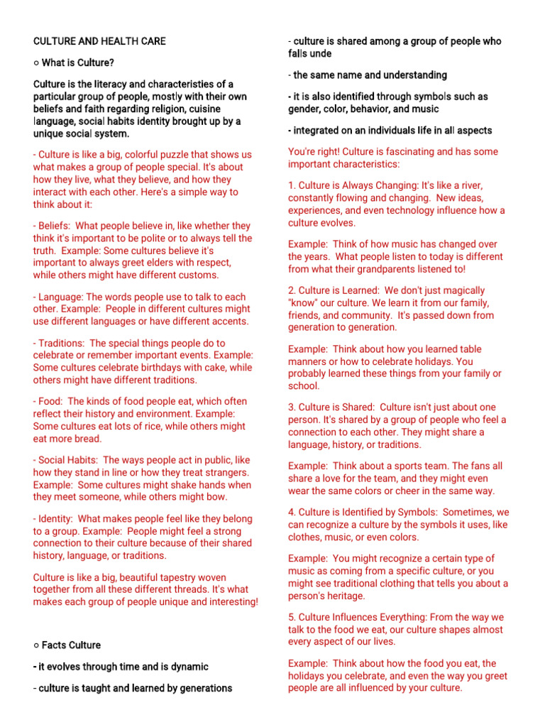 CULTURE AND HEA-WPS Office | PDF | Nursing | Health Care