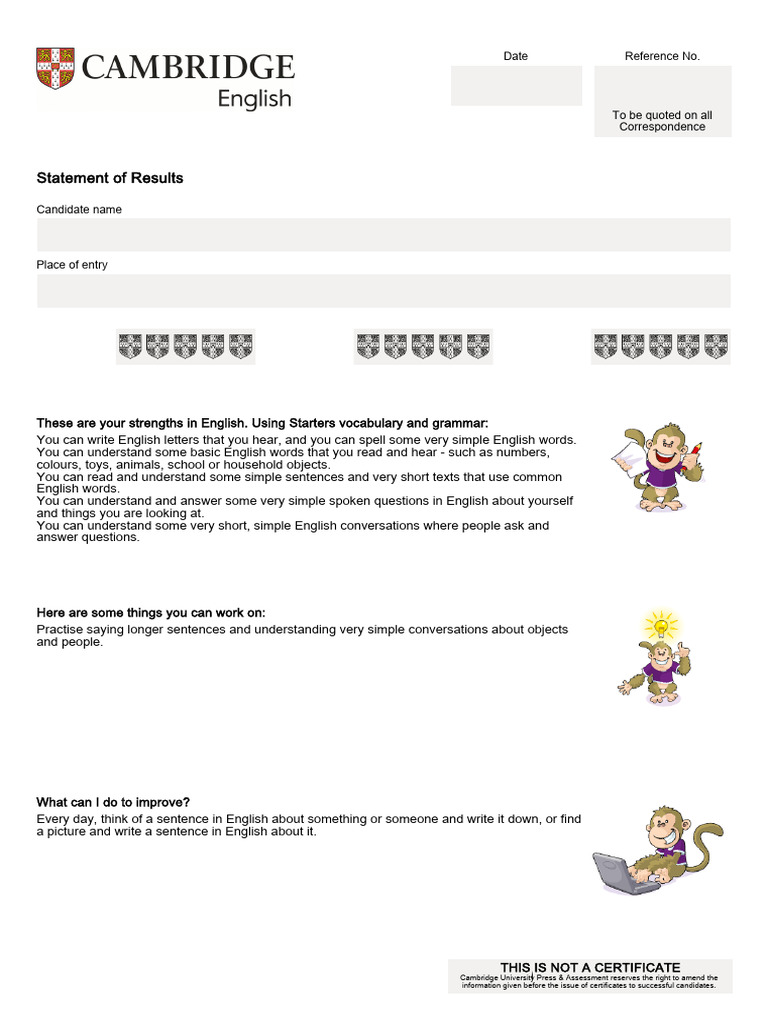 StatementOfResult (6) | PDF | English Language | Human Communication