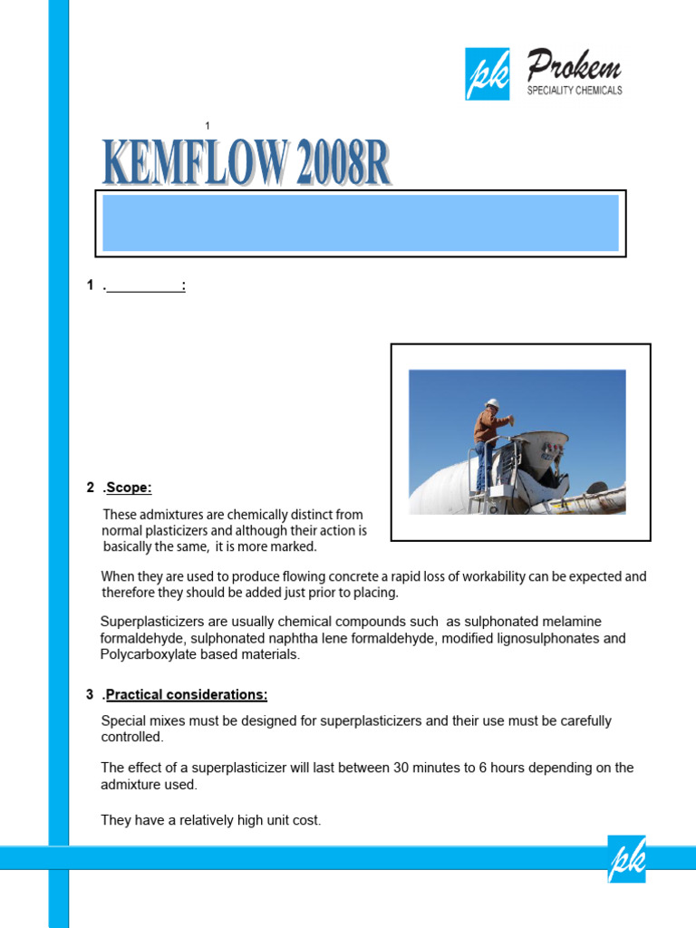MS...KemFlow 2008R | PDF | Concrete | Cement