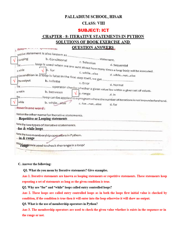 G-8 Ch-8 Iterative Statements in Python | PDF